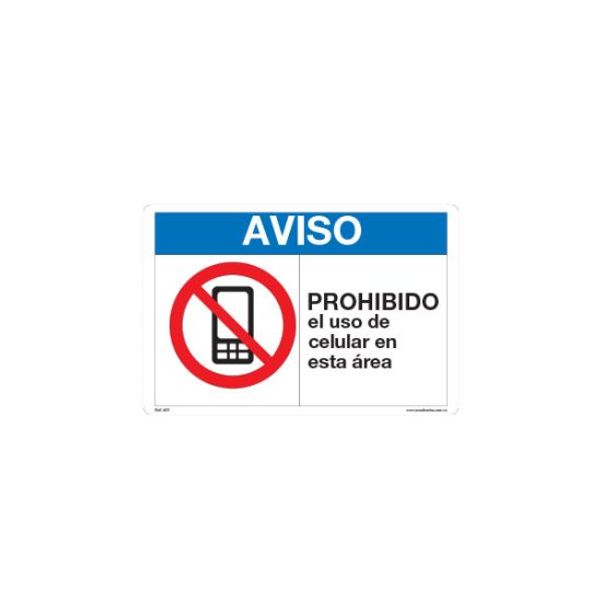 PROHIBIDO EL USO DEL CELULAR – senalizacion